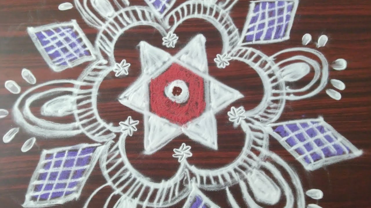 Creative simple apartment rangoli குட்டி ரங்கோலி - YouTube