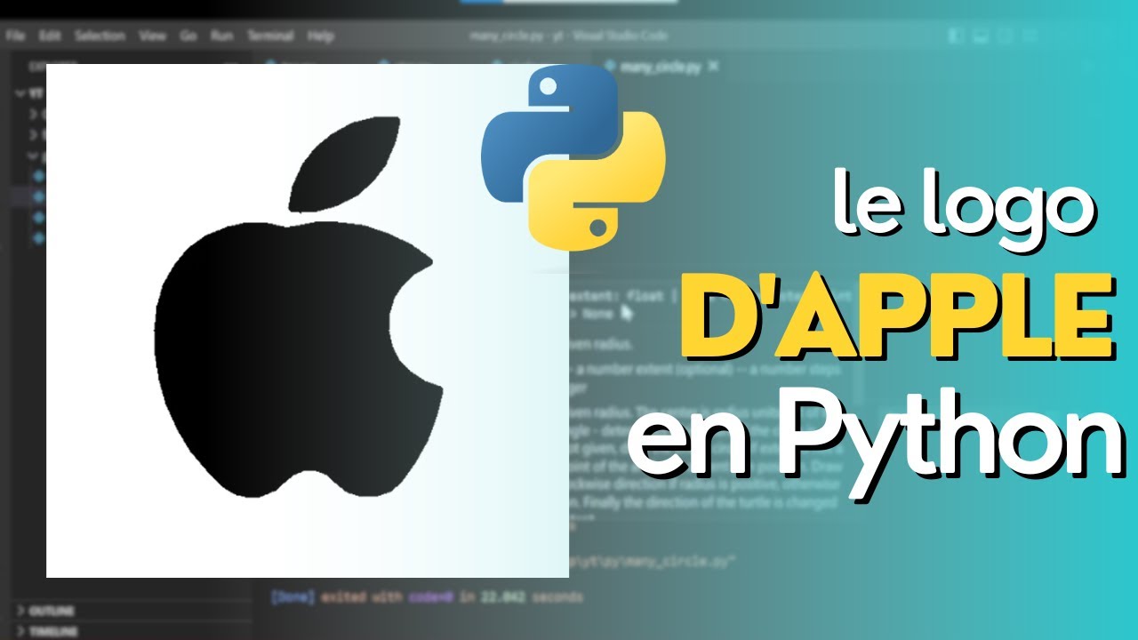 COMMENT DESSINER LE FAMEUX LOGO D'APPLE AVEC PYTHON - YouTube