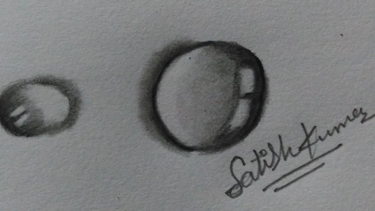 3D Water Drop Drawing || How To Draw Water Drop 🎨|| Realistic 3D ...