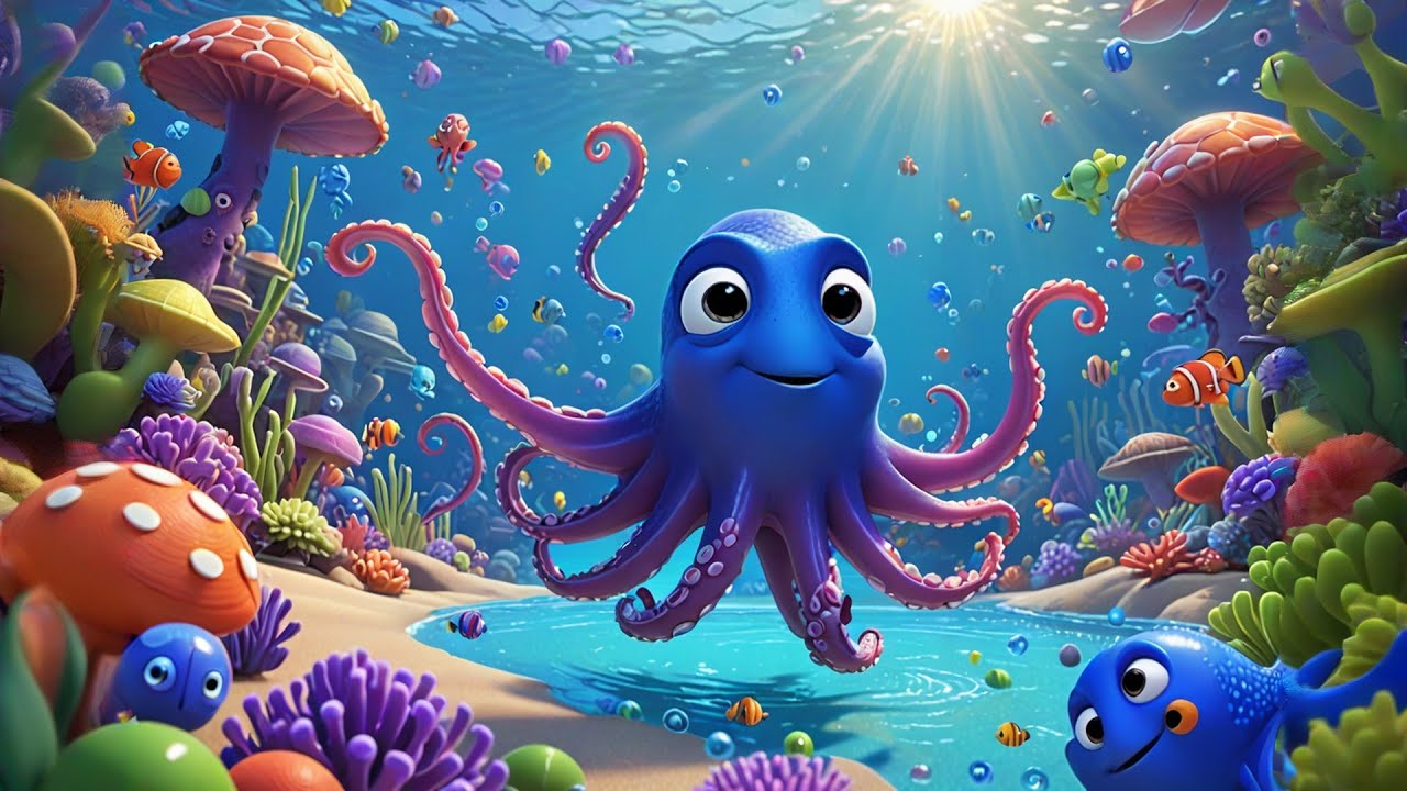 Octopus Wiggle Dance — Underwater Song! | Fun Ocean Rhyme for Kids ...