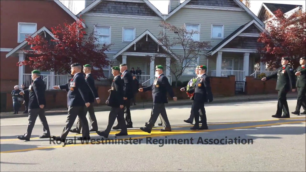 2018 Remembrance Day New Westminster - March to Cenotaph - YouTube