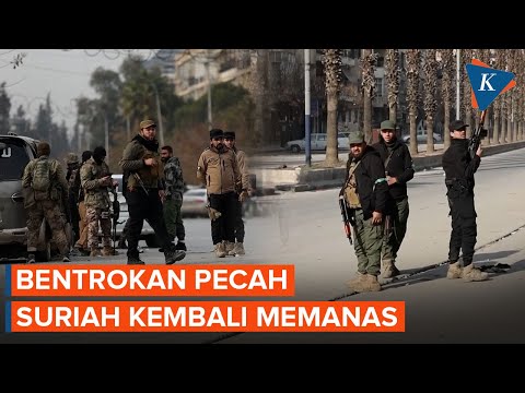 Suriah Memanas!  Suara Tembakan Bersautan, Warga Berlarian Mengungsi