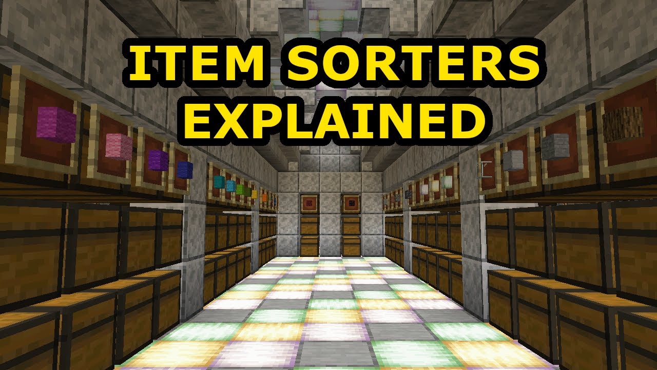 Item sorters for beginners, a detailed breakdown - Minecraft 1.19 - YouTube