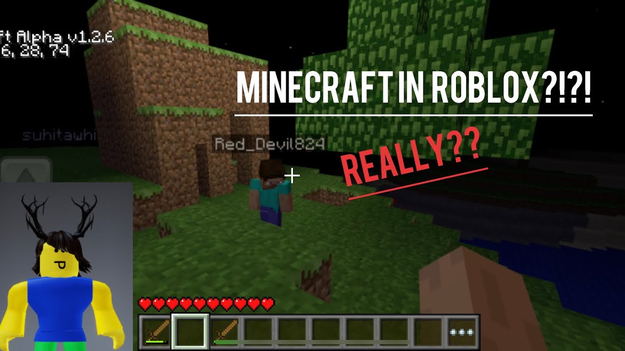 Playing Roblox Minecraft?!?!? - YouTube