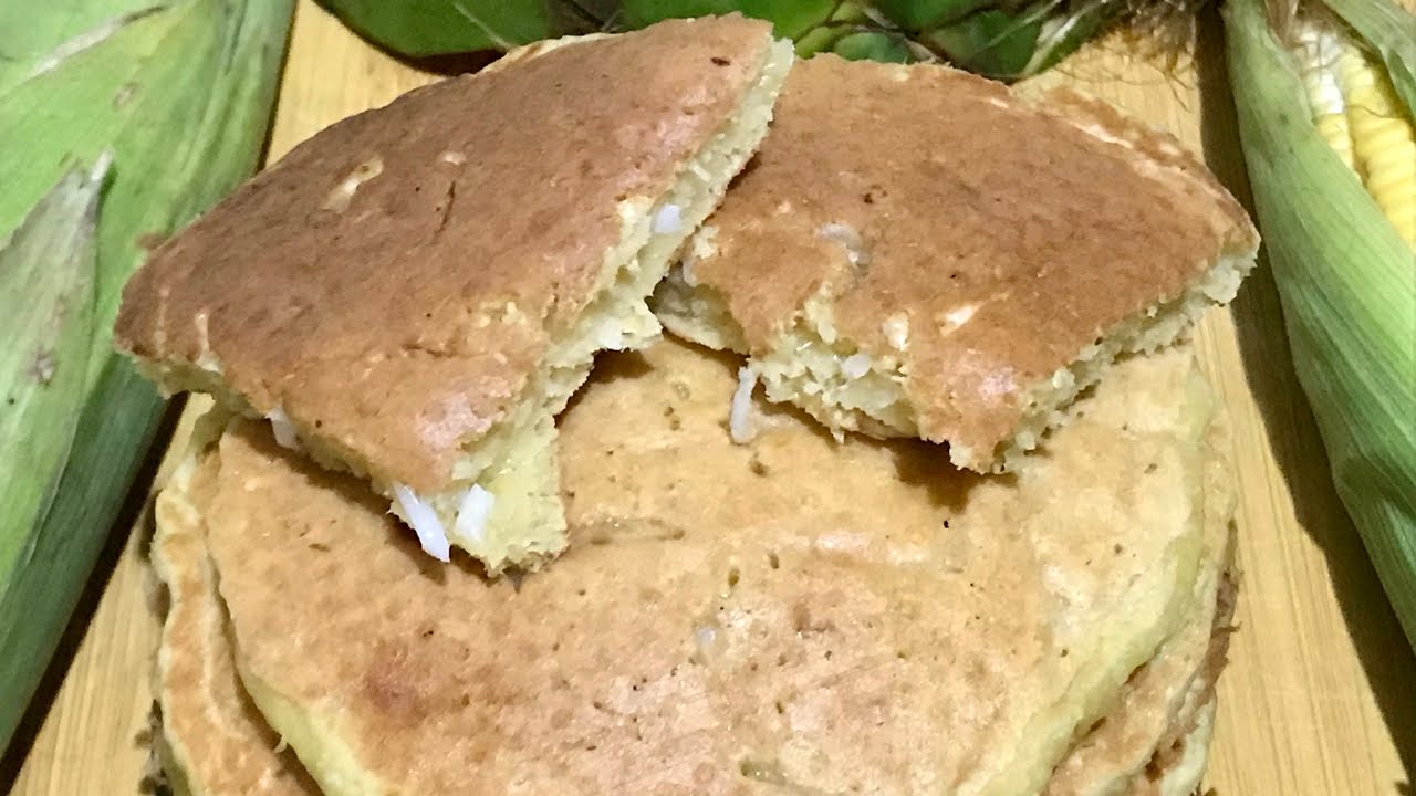 Fresh Sweet Corn Pancake With Buko Strips || DeLIciously Made - YouTube