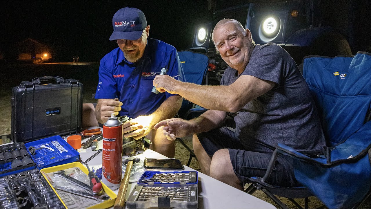 S8 Ep9 15 - Uncle Mike & MadMatt rebuild a carby at camp - YouTube