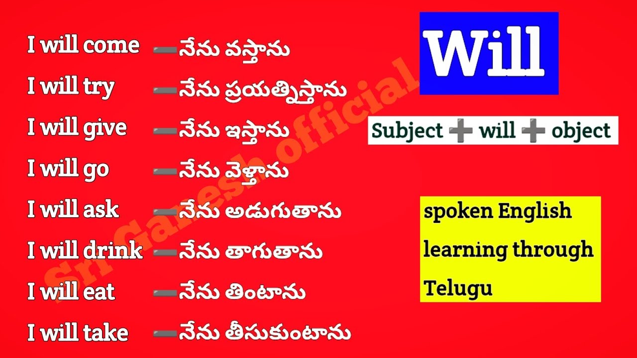how to use will in English|how to sentence formation through using will ...