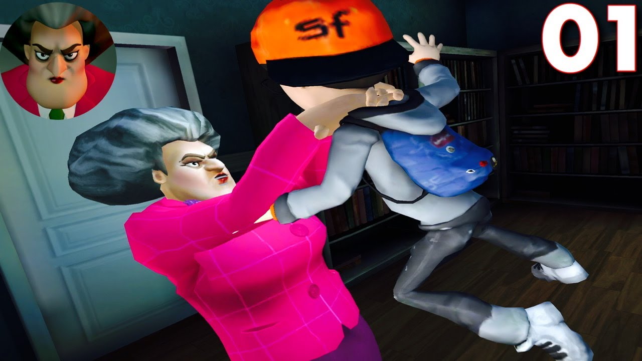 SCARY TEACHER 3D WALKTHROUGH GAMEPLAY #01. IOS ANDROID - YouTube