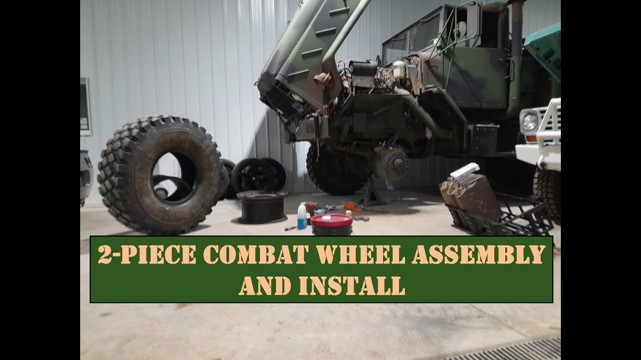 Combat wheel assembly and install for LMTV and 5 Ton - YouTube