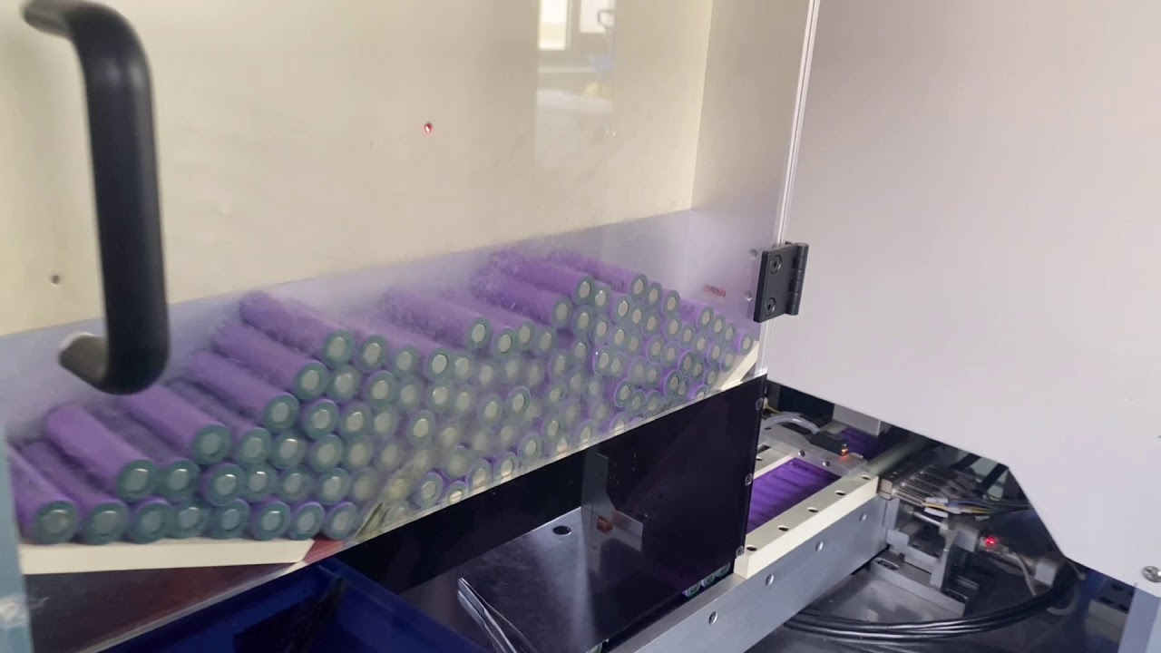 Litechpower-Automatic cell sorting machine 18650 battery cell - YouTube