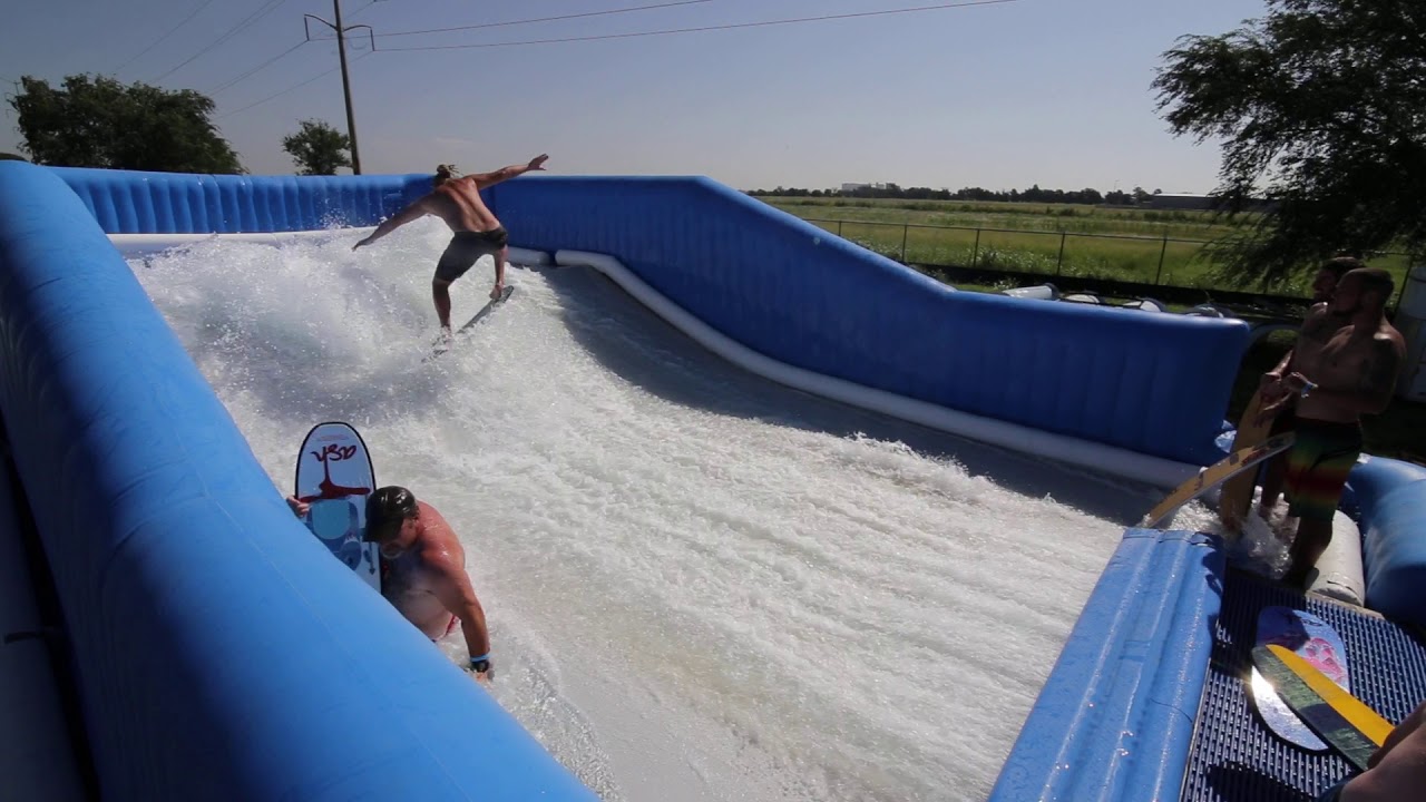 FlowRider Mobile Inflatable at Amarillo Waterpark - YouTube