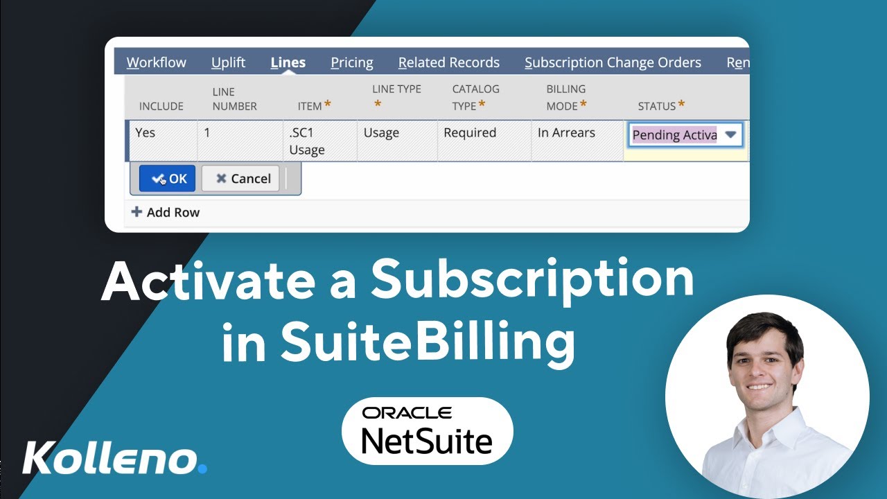NetSuite Tutorial | Activate a Subscription in SuiteBilling - YouTube