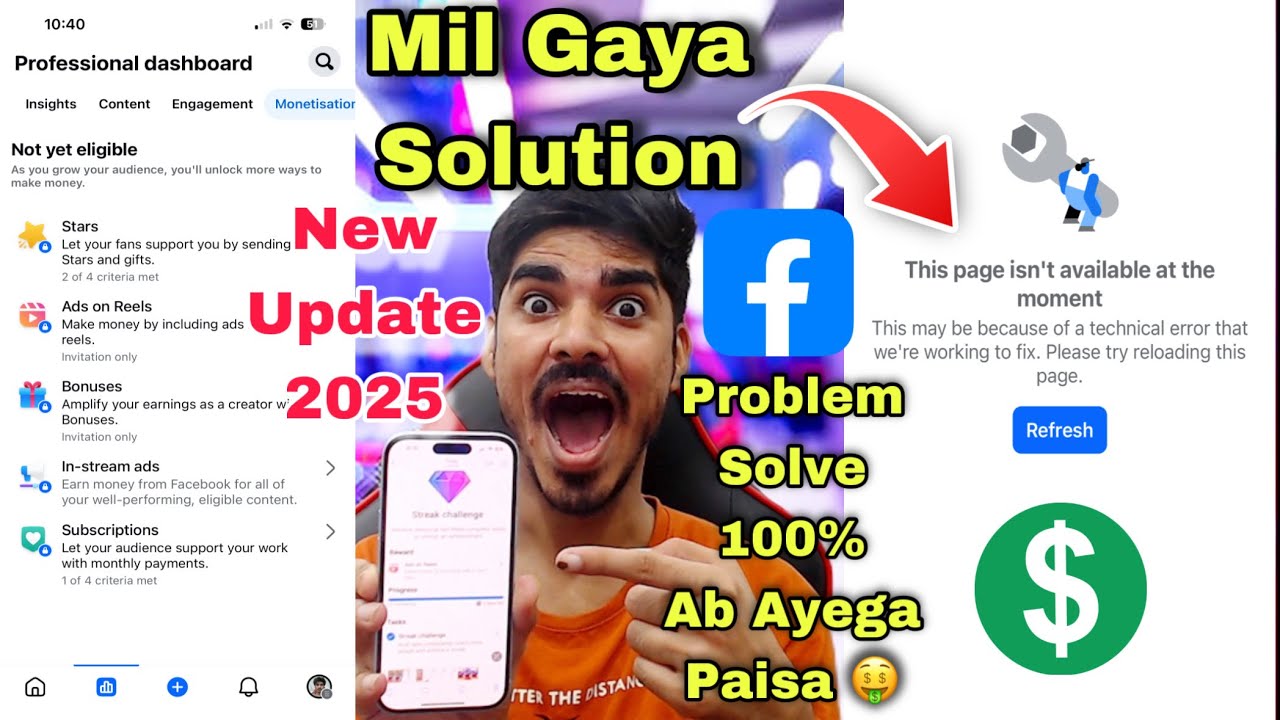 This page isn’t available at the moment facebook 🤑 Facebook New Update ...