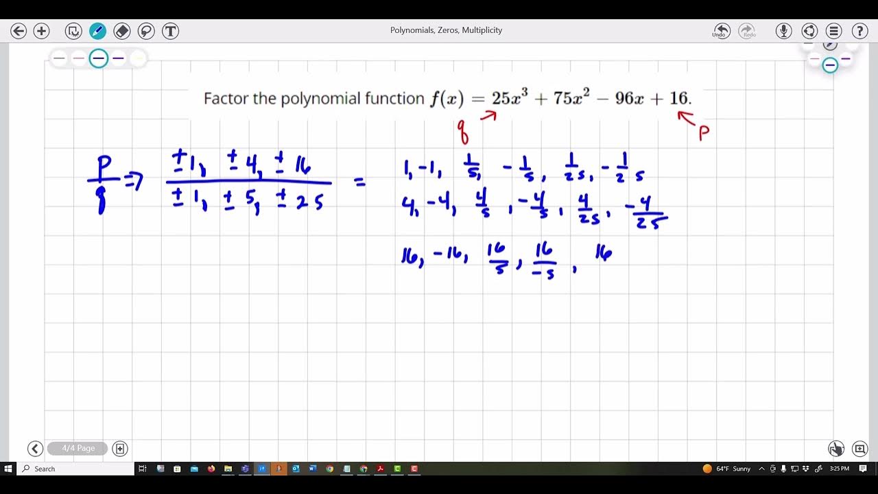 College Algebra: Factor polynomial with zeros - YouTube