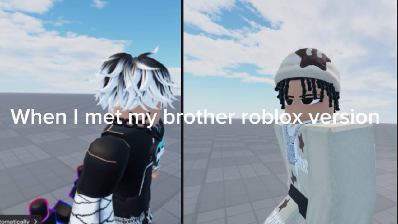 When I met my brother Trey in real life roblox version - YouTube