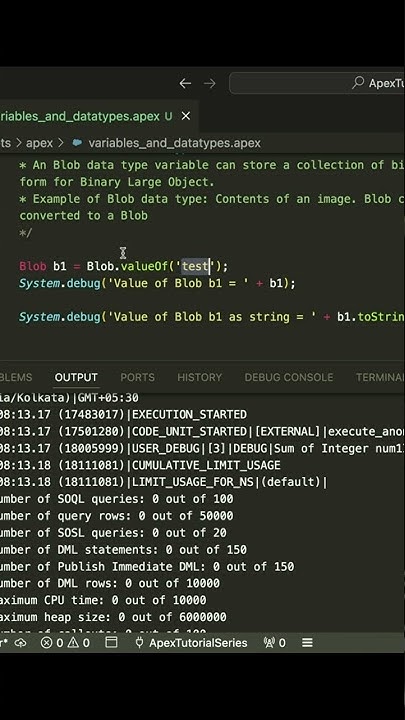 What is Blob data type in Apex? #coding #sfdcstop #salesforcedeveloper #programming #shorts ...