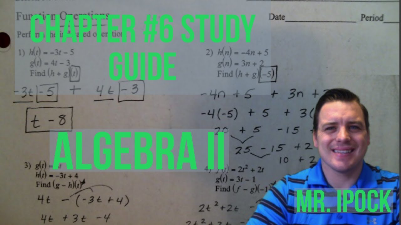 Chapter #5 Study Guide Alg II - YouTube