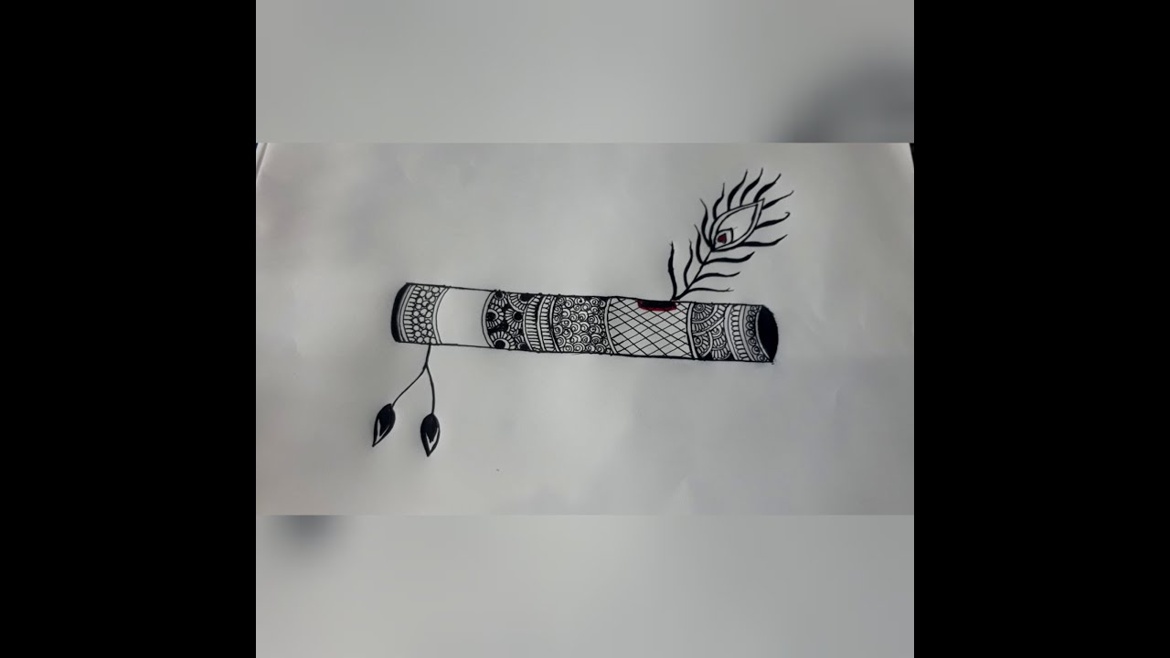 Flute Mandala Art For Beginners|Flute Mandala Art|Step By Step|How To ...