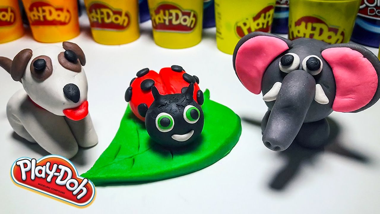 Colour Animals Play Doh Animation For Children | Cartoon Play Doh ...
