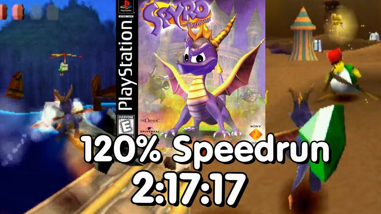 Spyro the Dragon 120% Speed Run 2:17:17 - YouTube