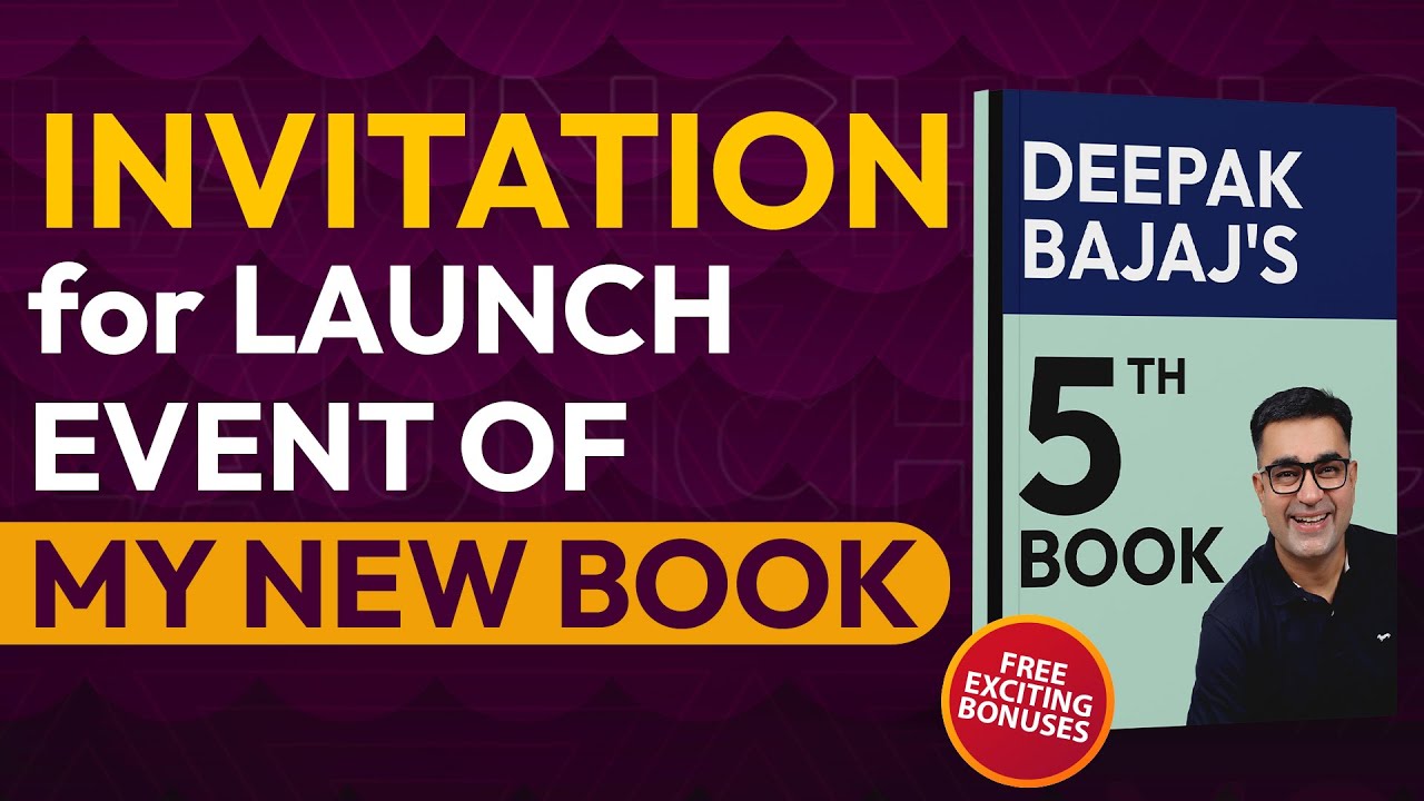 Deepak Bajaj's Brand New Book to Transform Dreams into Reality in 5 Steps | DEEPAK BAJAJ - YouTube