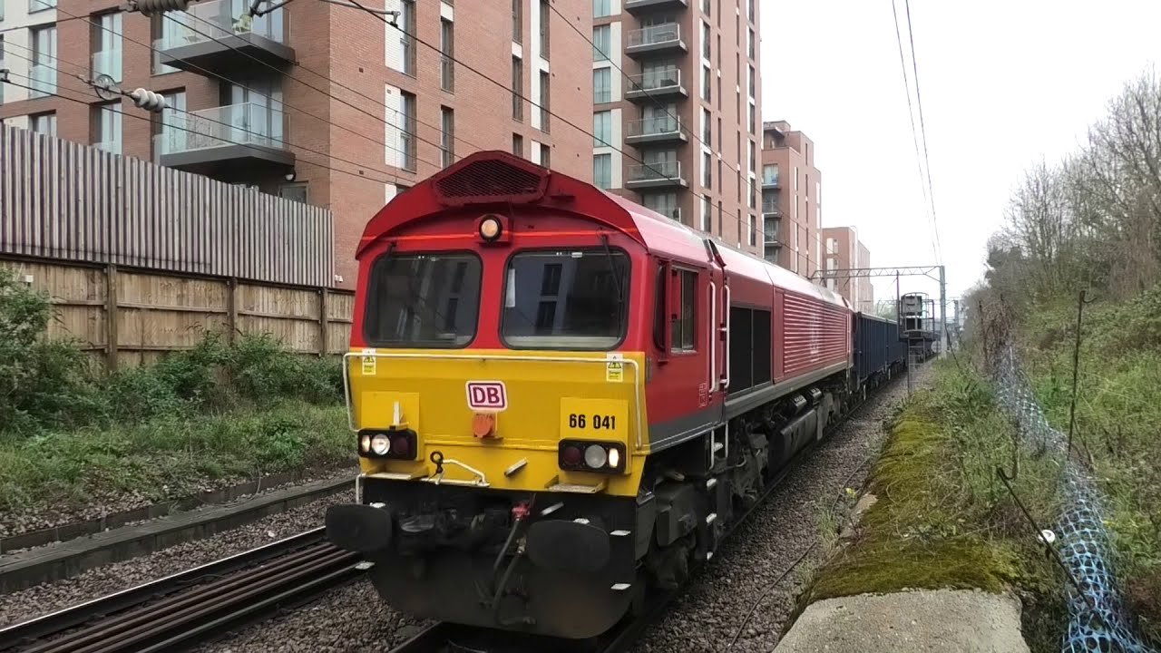 (HD) Freight Trains at West Hampstead including the first Class 313 ...