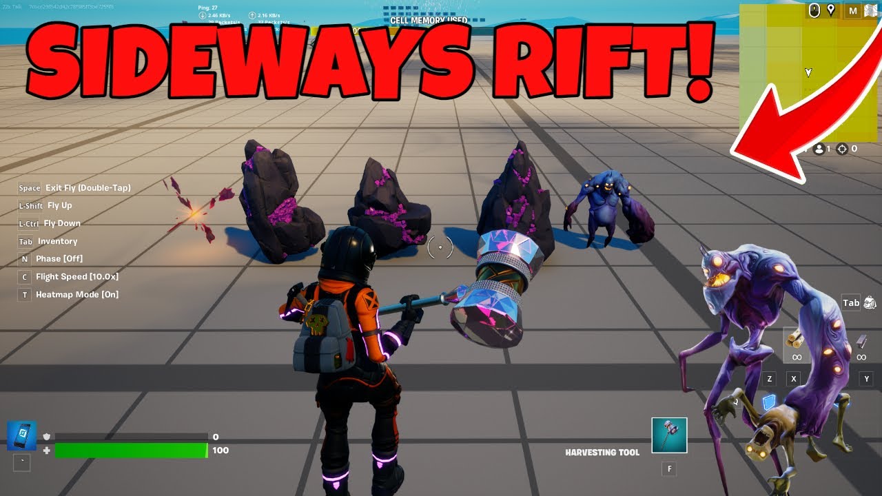 *NEW* Sideways Rift & Sideways rocks in Fortnite Creative! - YouTube