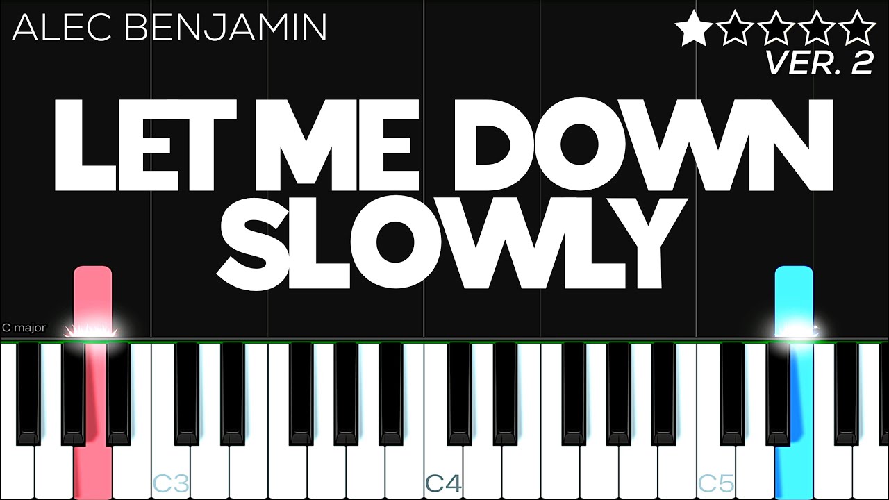 Alec Benjamin - Let Me Down Slowly | EASY Piano Tutorial - YouTube