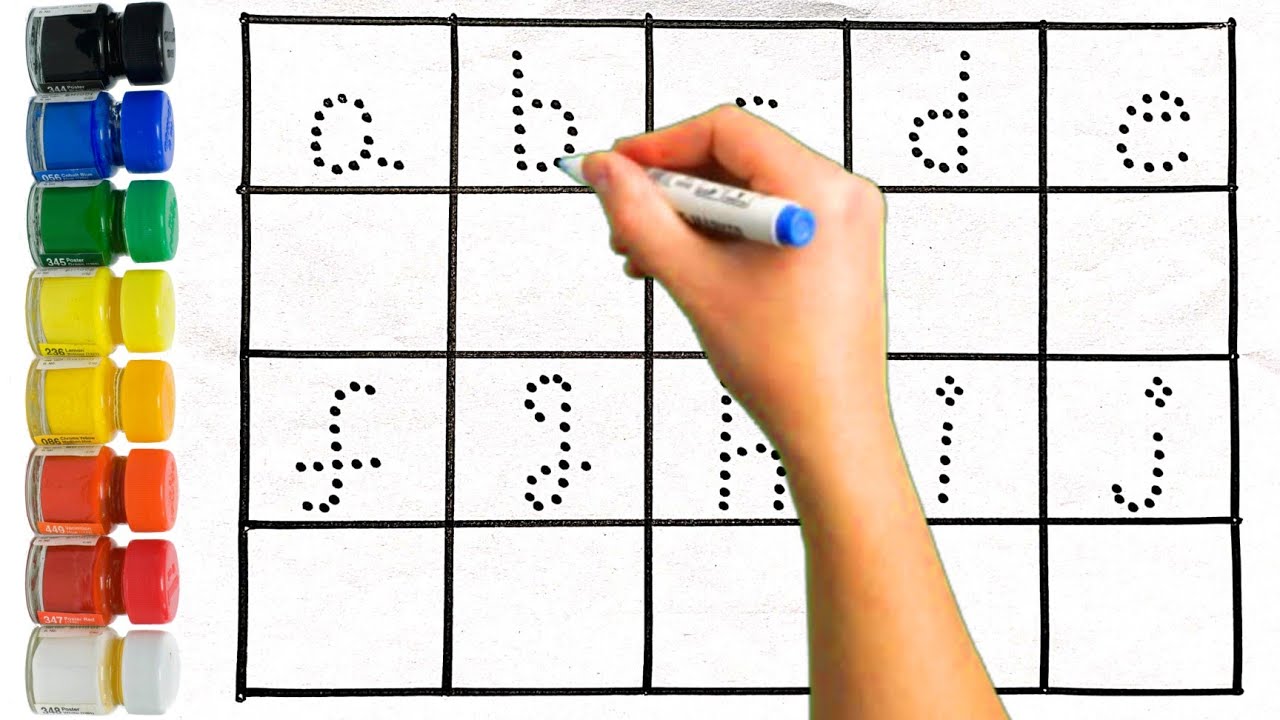 Abcd alphabets drawing for kids study, kids learning about alphabets drawing, #toodler - YouTube