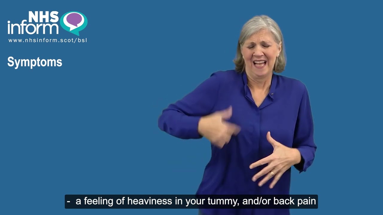 Period pain (dysmenorrhoea) - BSL - YouTube