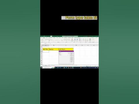 How to Automatic Data Entry Form in Excel||ExcelTricks#exceltips#dataentry - YouTube