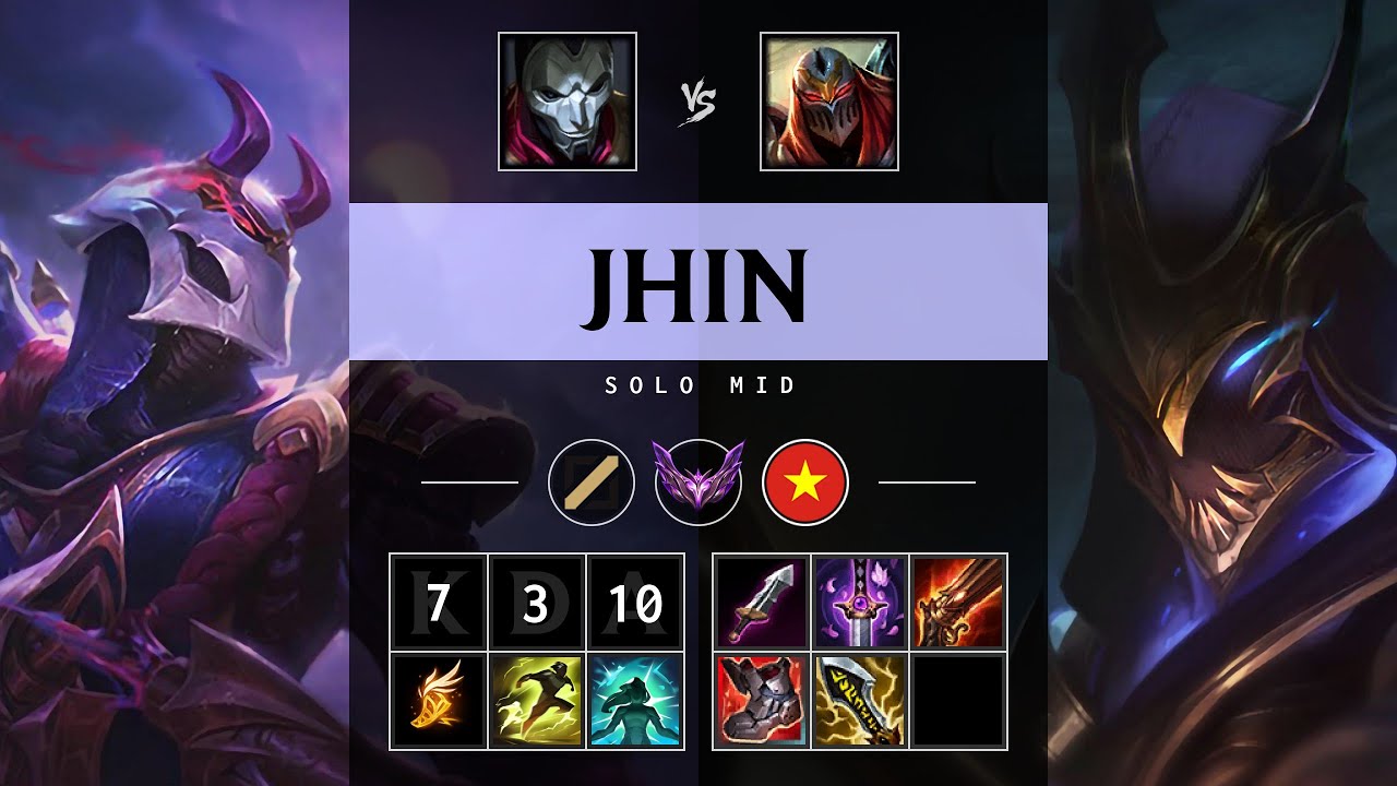 Jhin Mid vs Zed - VN Master Patch 25.19 - YouTube