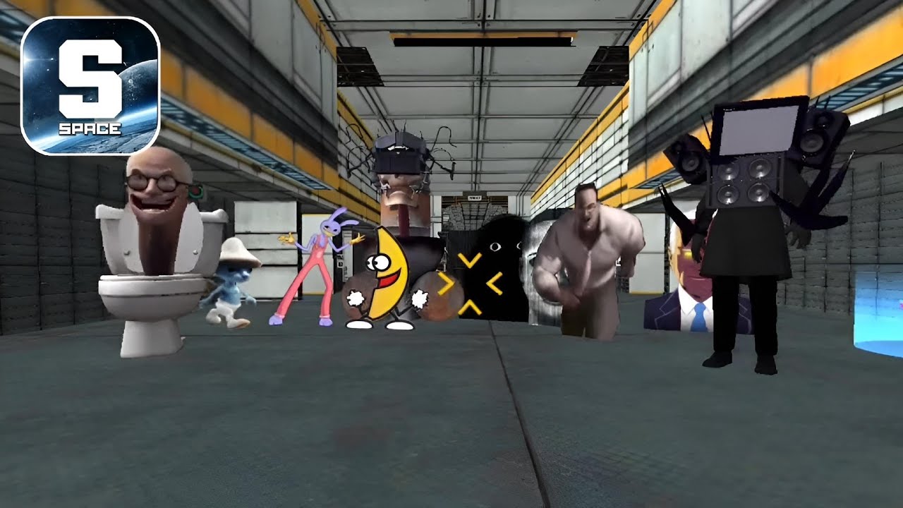 Nextbots Sandbox In Space: All Nextbots And All Enemies vs Alien - YouTube