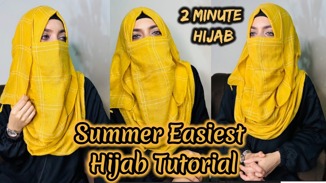 Summer Simple Hijab With Niqab Tutorial || Hijab With Niqab New Hijab Tutorial - YouTube
