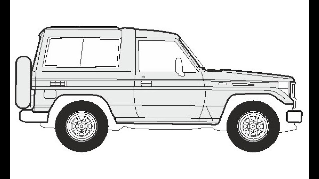 How to Draw a Toyota Land Cruiser 400 / Как нарисовать Toyota Land ...