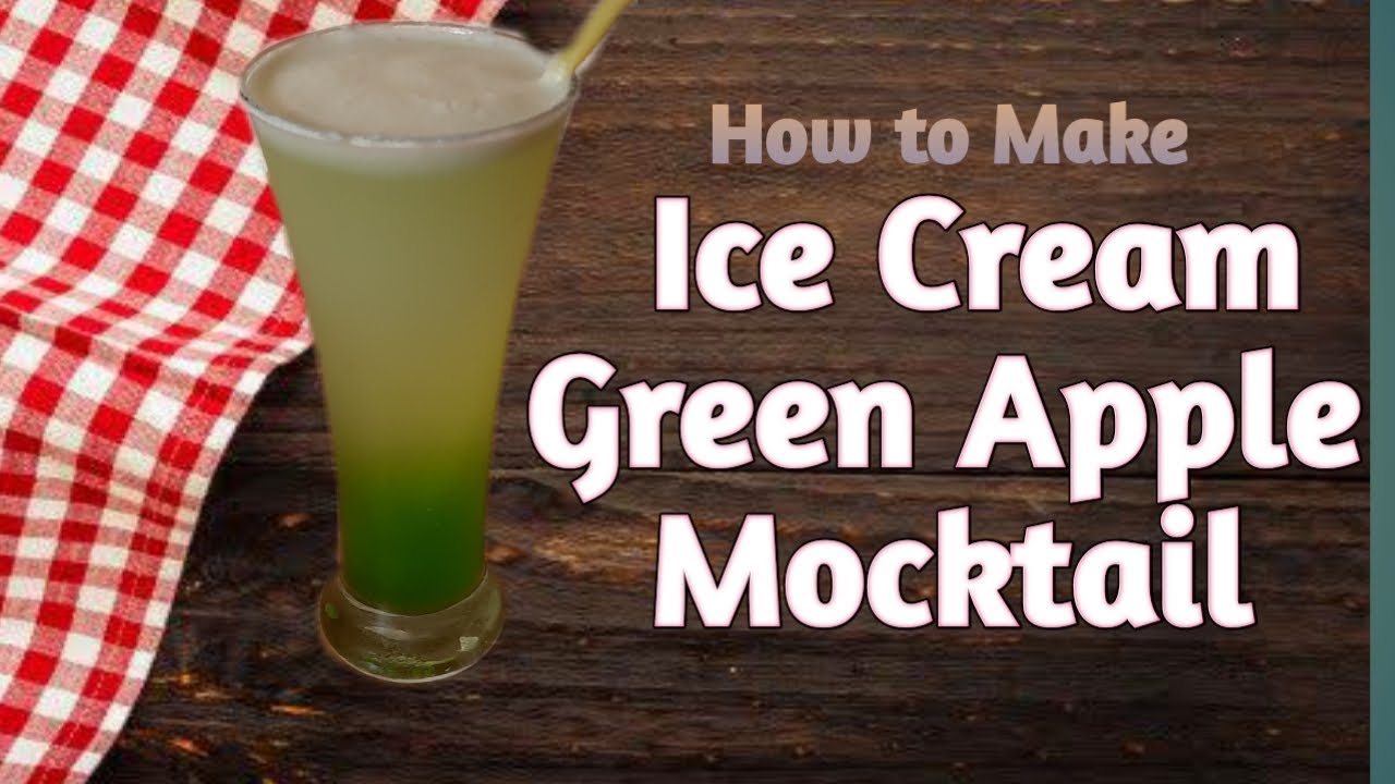 How to make green apple ice cream mocktail at home | classic summer ...