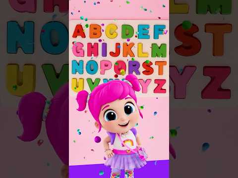 👏ABCs with RAINBOW Wooden Letters! Learn the Alphabet with Baby John & Jill! #shorts