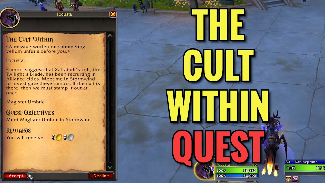The Cult Within Quest (WoW TWW) - YouTube