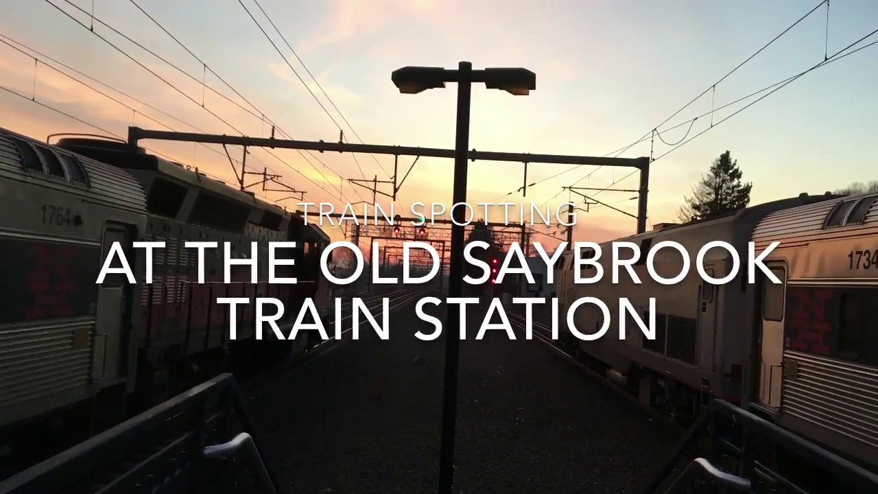 Train Spotting at the Old Saybrook Train Station - YouTube