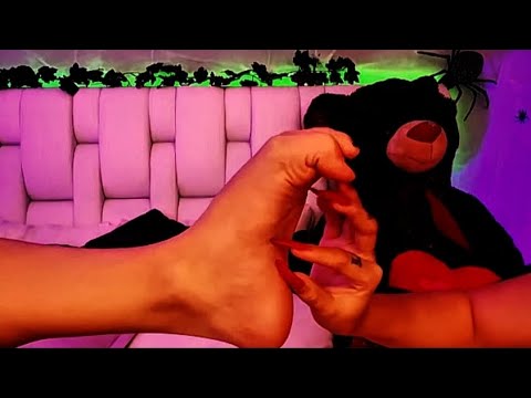 Girl's foot got tickled by big nails 💅 #feettickle