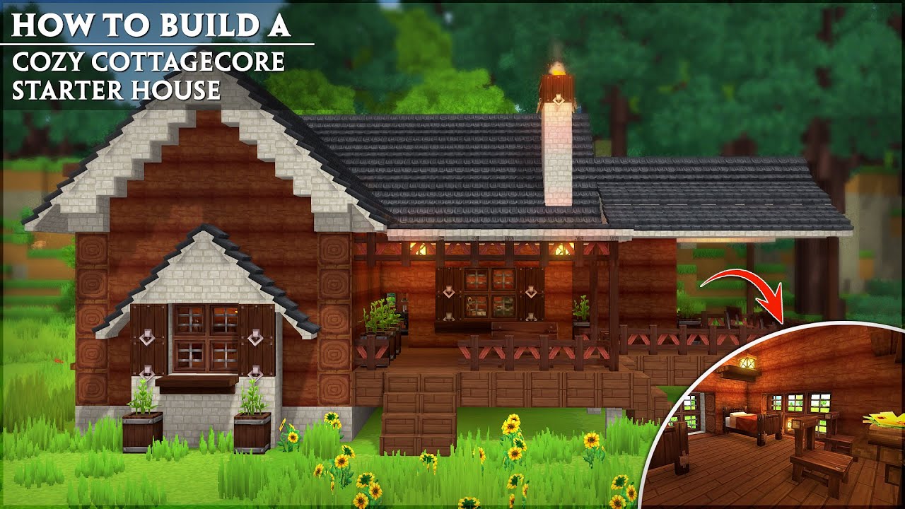 How to Build a Cozy Cottagecore Starter House | Hytale Tutorial - YouTube