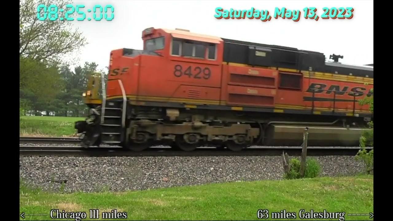 5/13/23 BNSF Mendota Sub Trains w/ Geometry Train, Great K5LLA Echo, Amtrak 41 - YouTube