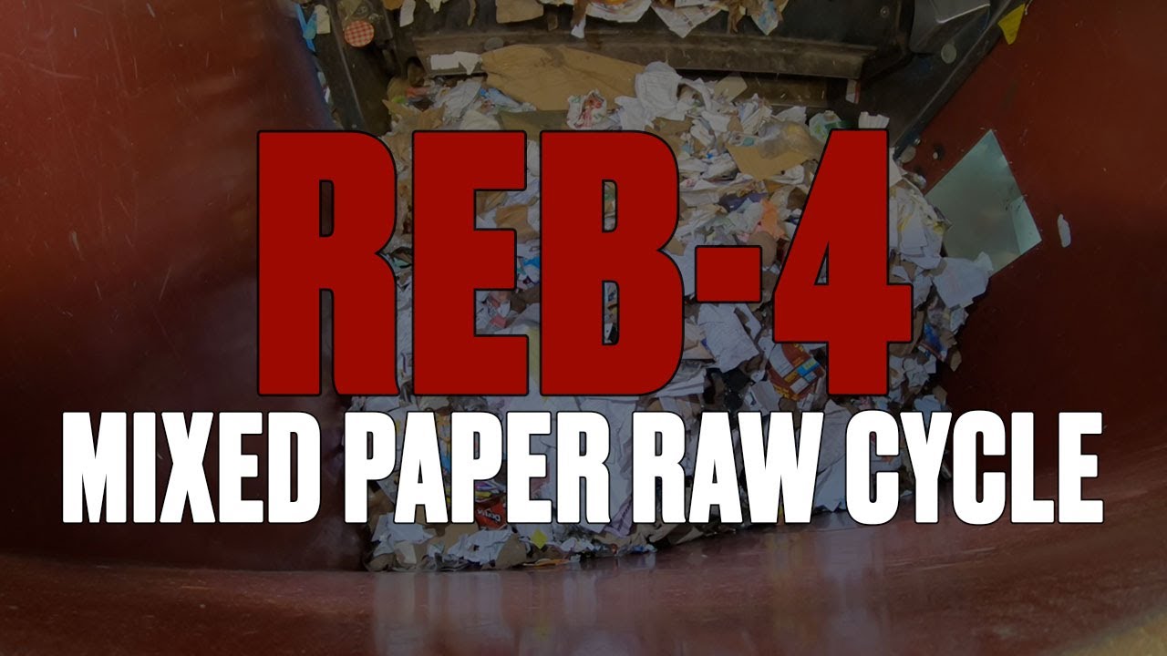 REB-4 Two-Ram Baler Raw Cycle – Mixed Paper - YouTube