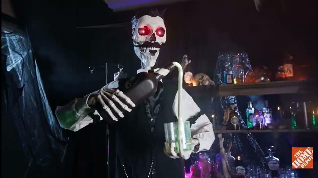 NEW FOR 2022 Home Depot 6ft Dean the Deathologist Bartender Skeleton ...