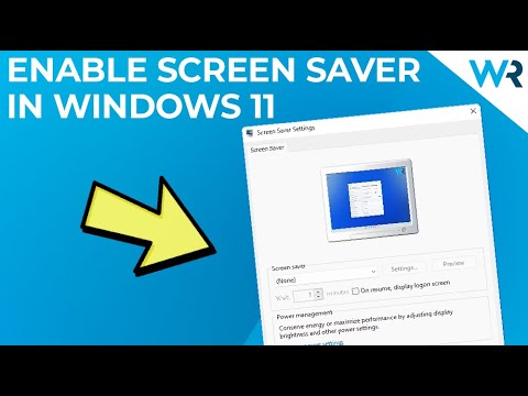 How to enable the Screen saver in Windows 11 - YouTube