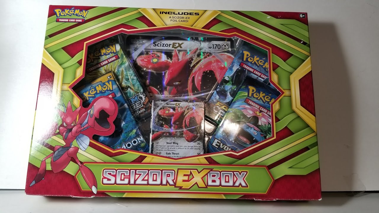 4K Scizor EX Box Pokemon Tcg Unboxing! Evolutions/Sun and Moon/ Fates ...
