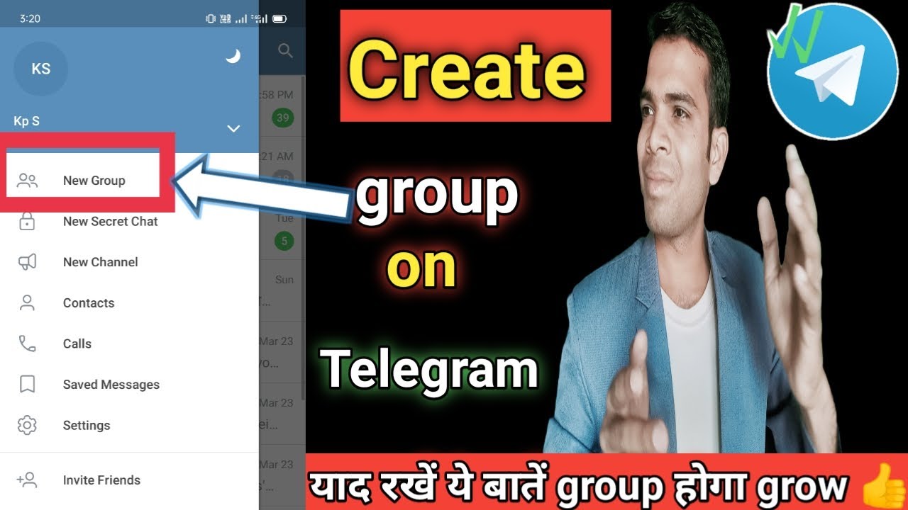 create a group on telegram | how to grow telegram group - YouTube