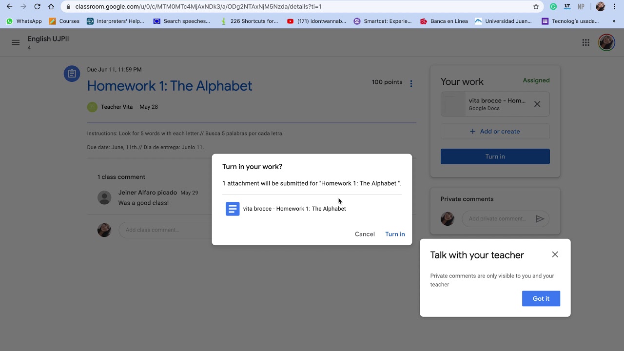How to upload homework?// Cómo subir las tareas? - YouTube