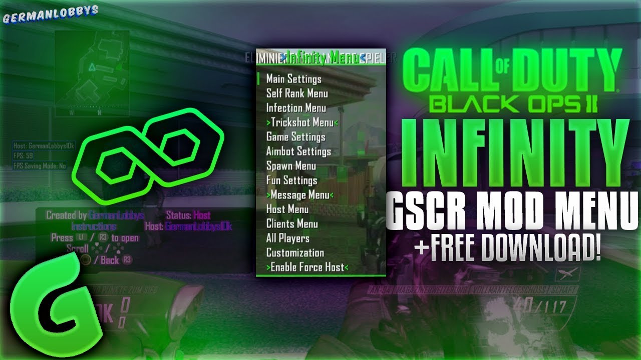 [BO2/1.19] FREE Infinity v1.0 Mod Menu +Download! [GSCR] - YouTube