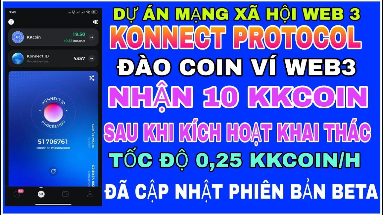 KONNECT PROTOCOL- Dự án web3, đào coin ví tiềm năng, nhận 10 KKcoin khi bắt đầu khai thác| Ví ...